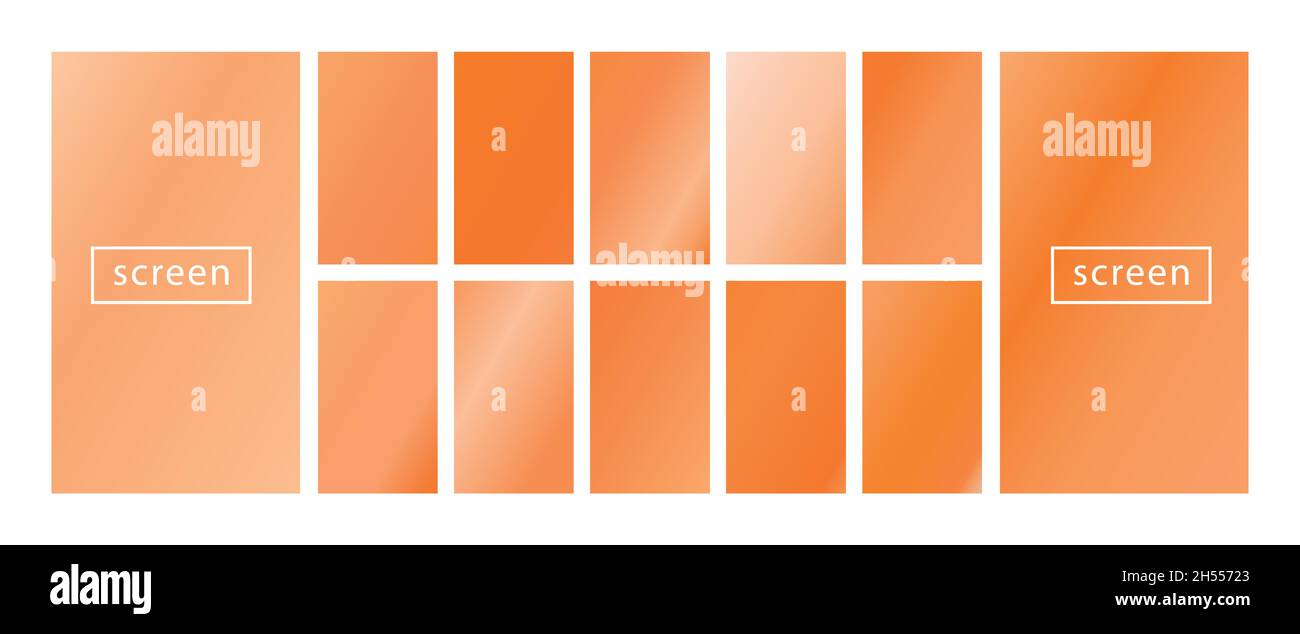 Mobile screen lock display collection of colorful backgrounds in trendy ...