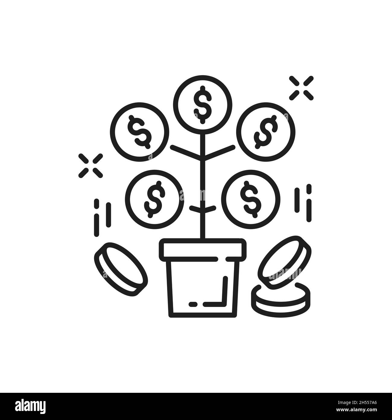 Pension contribution line icon Stock Vector Images - Alamy