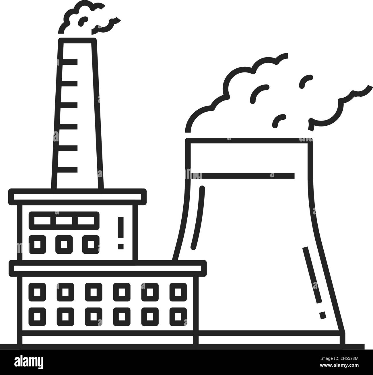 Radioactive pollution towers Stock Vector Images - Alamy