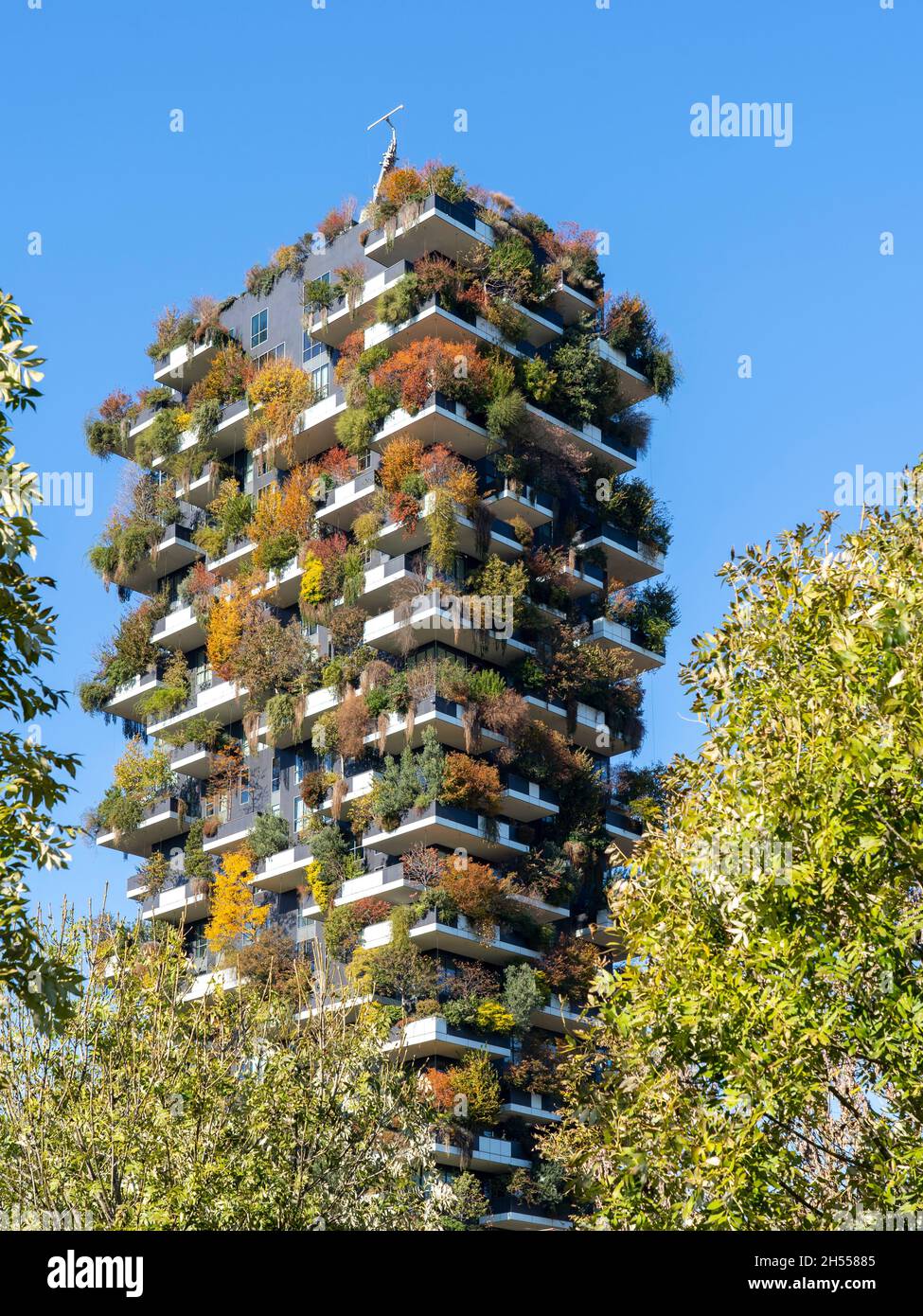 Milano, Italy. Bosco Verticale, view at the modern and ecological ...