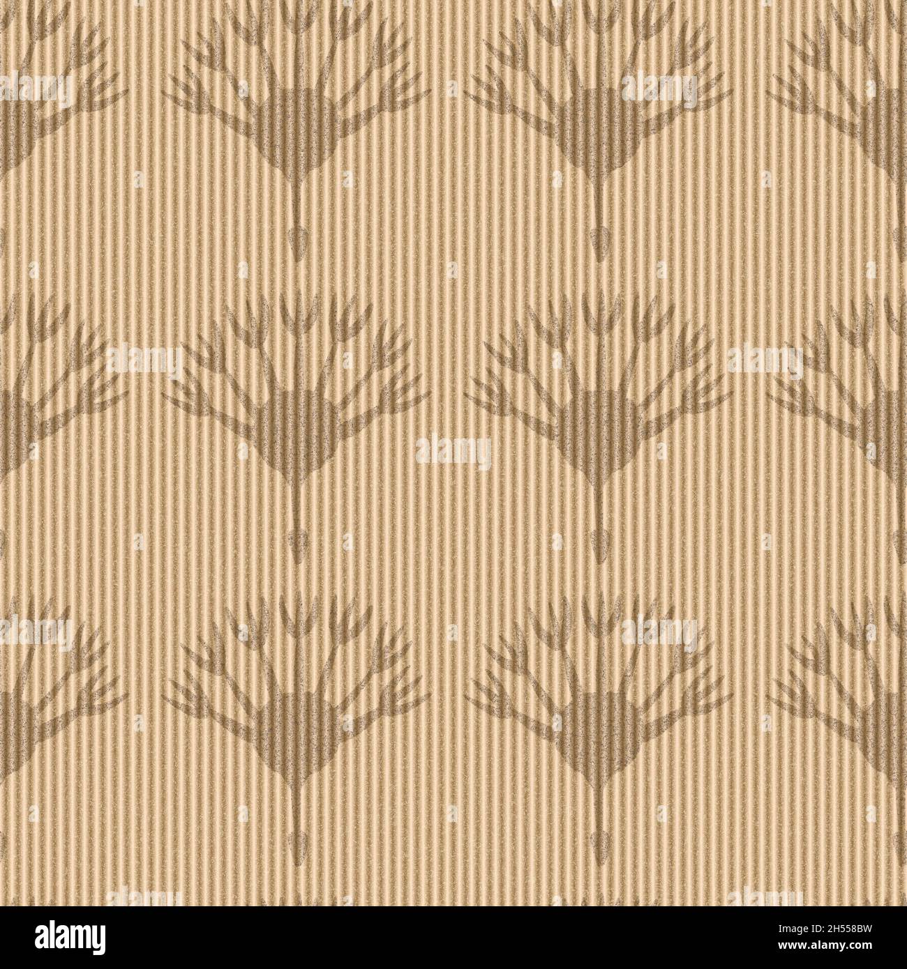 Ecru recycled corrugated pulp card paper texture. Ribbed plain neutral ...