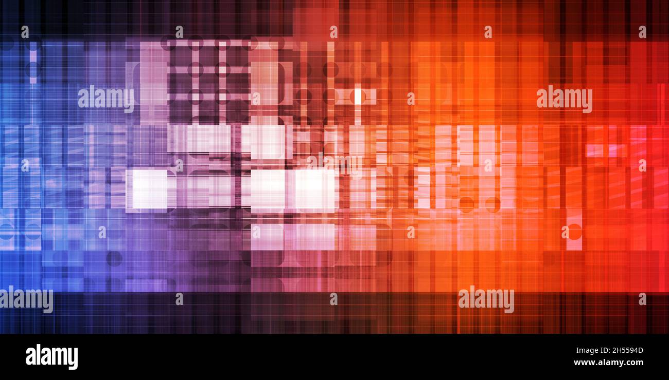 Technology Network with Moving Data Packets Stock Photo - Alamy