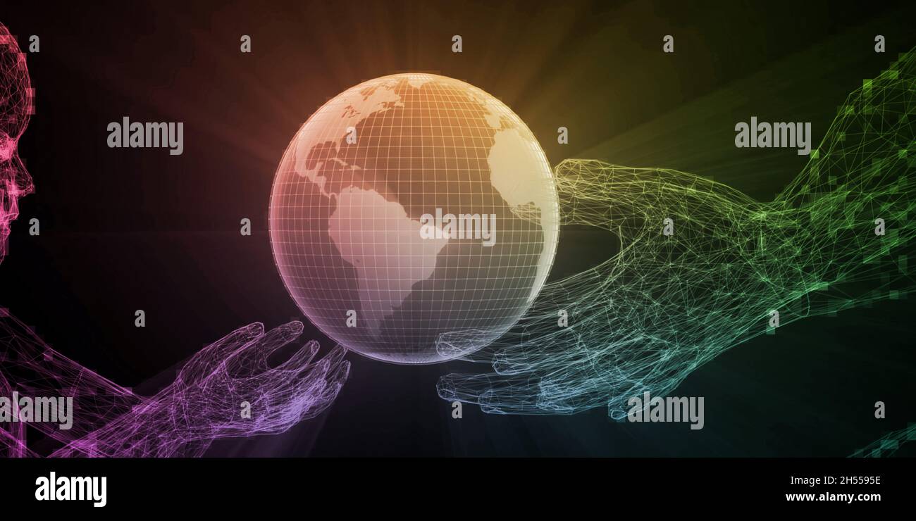 Global Access of Service and Technology Solutions System Stock Photo ...