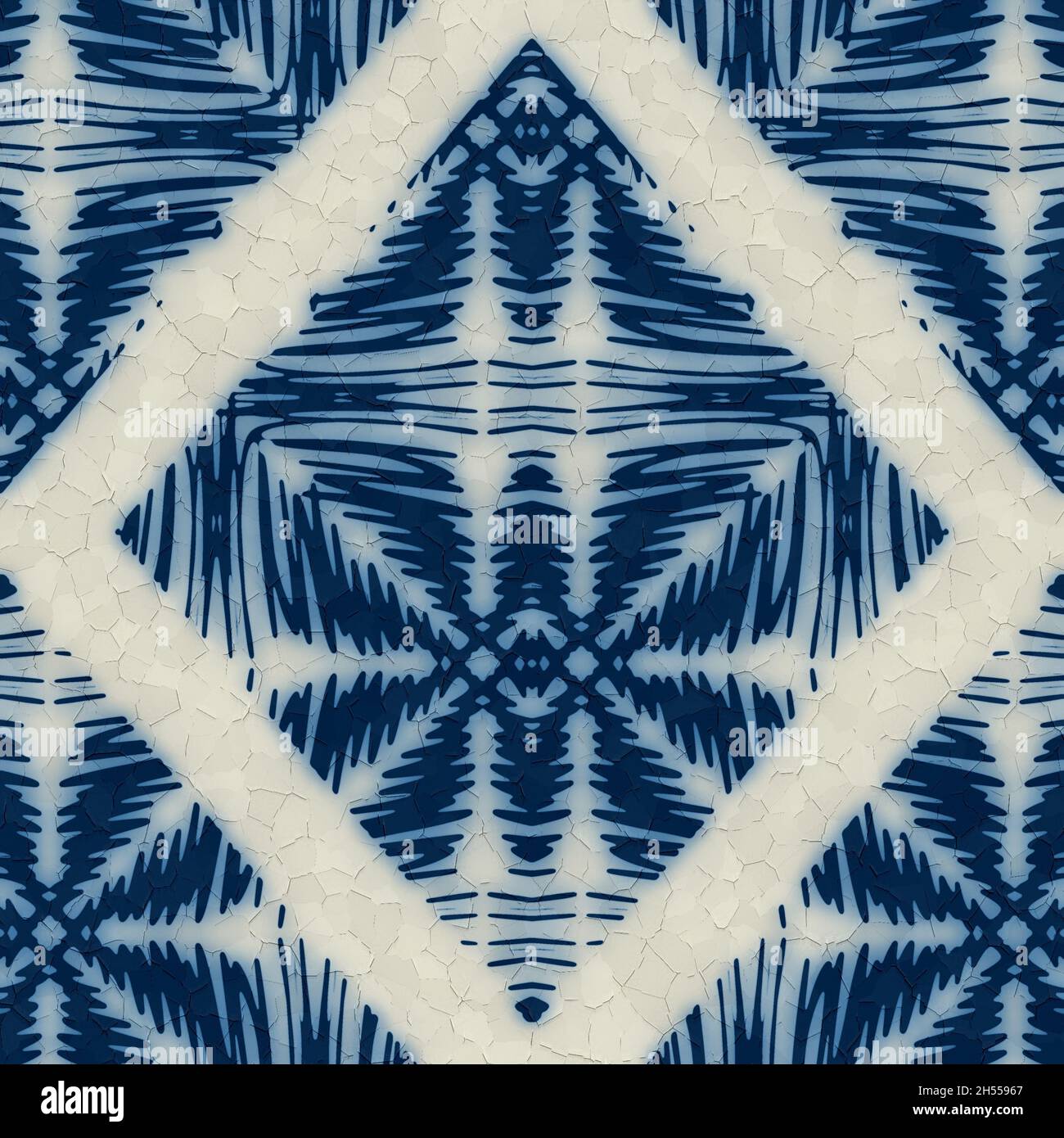 Seamless blue and white ceramic tile ornate damask pattern for surface ...