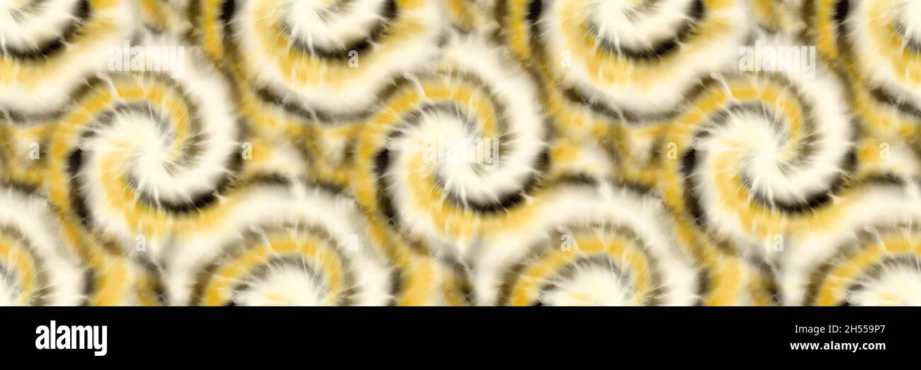 Seamless funky 1970s tie dye border motif pattern for surface design ...