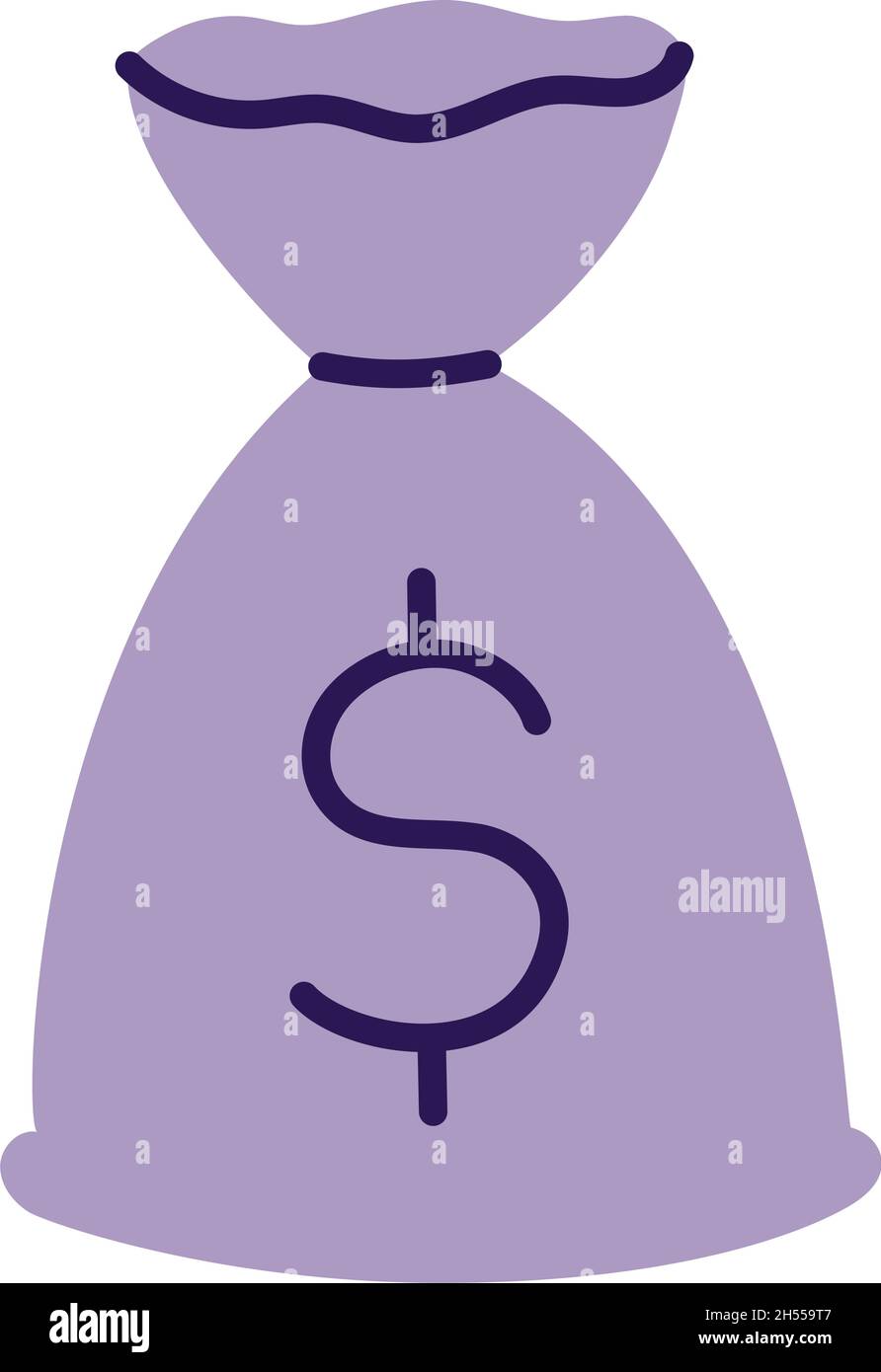 purple money bag Stock Vector Image & Art - Alamy