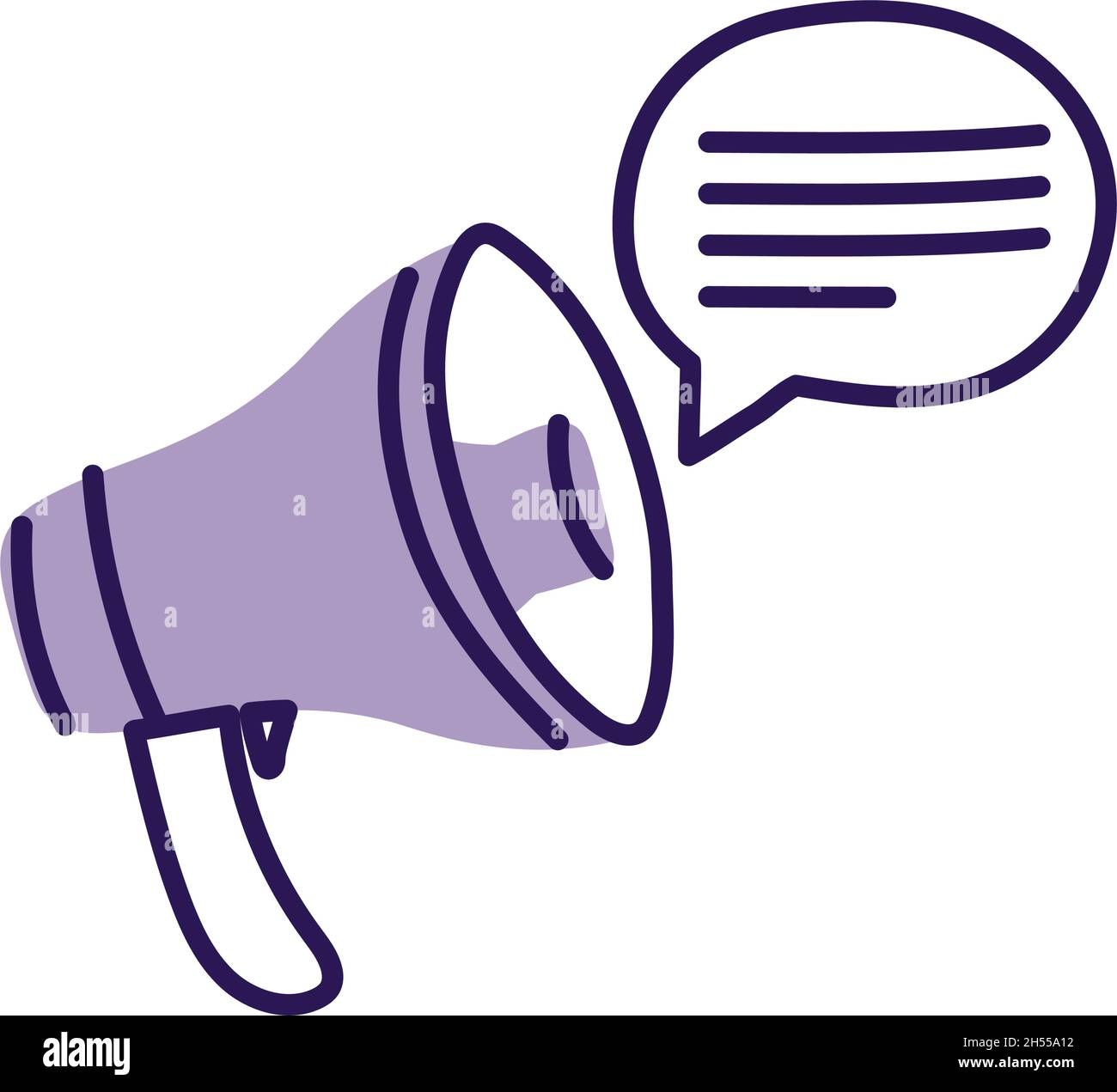 purple megaphone design Stock Vector Image & Art - Alamy