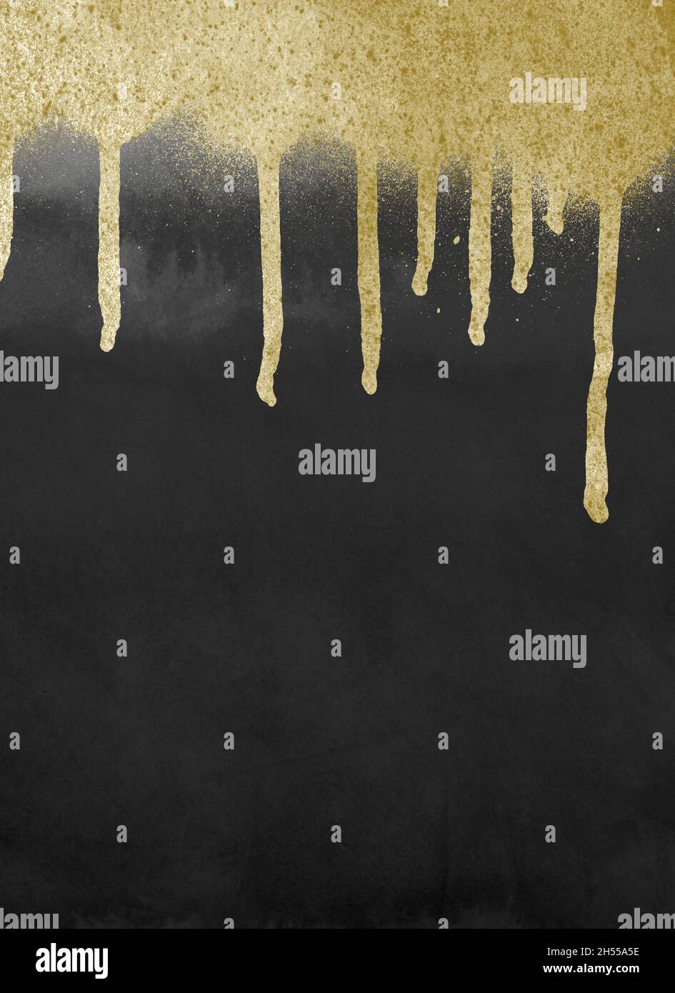 An illustration of dripping yellow stains on a dark background Stock ...