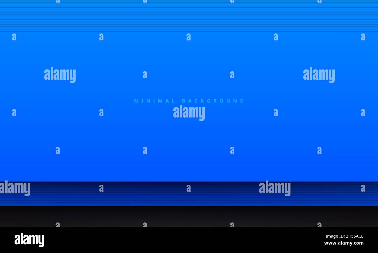 Blue Black Minimal Background With Bottom Lines Stock Vector Image ...