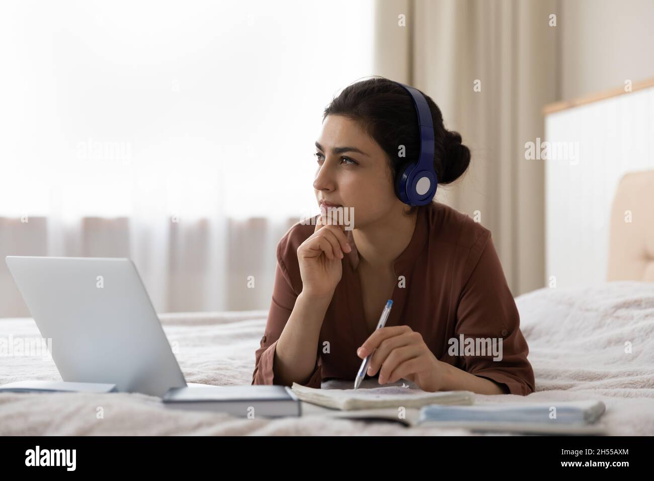 Indian college student thinking hi-res stock photography and images - Alamy