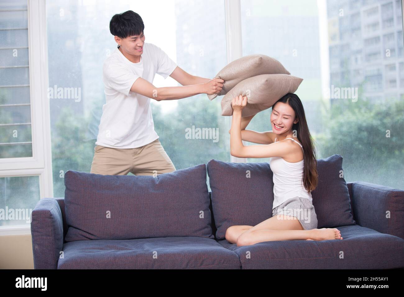 Pillow fight china hi-res stock photography and images - Alamy