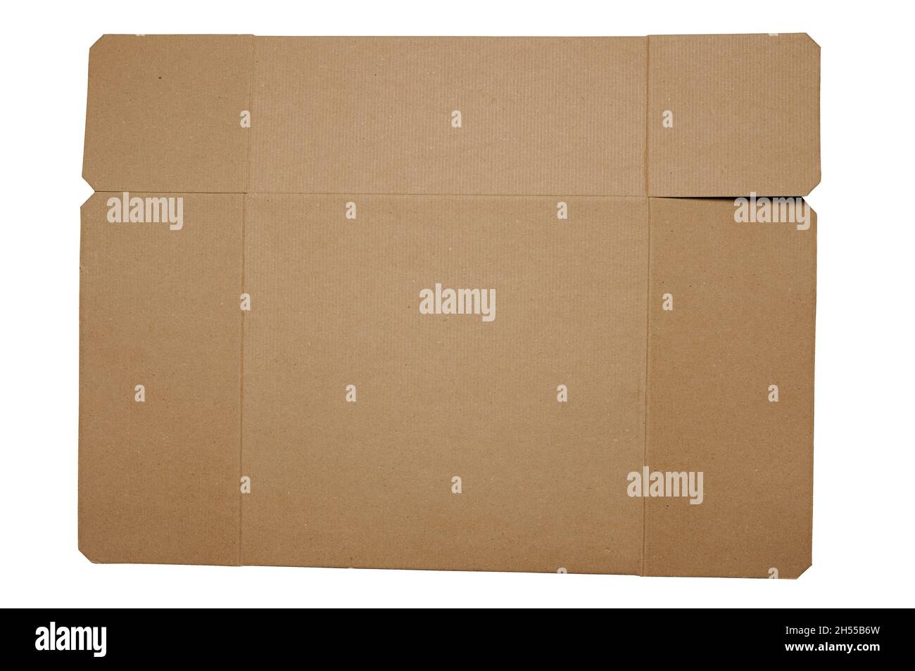 Brown folded paper box isolated on white studio background Stock Photo ...