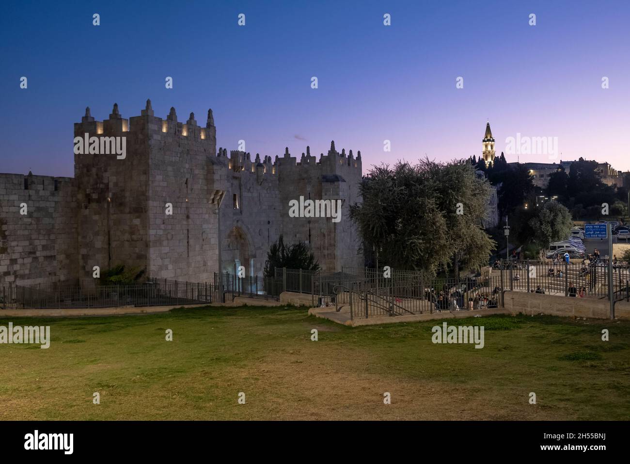 View of Nablus Gate or Bab al-Amud also called Damascus gate at the ...