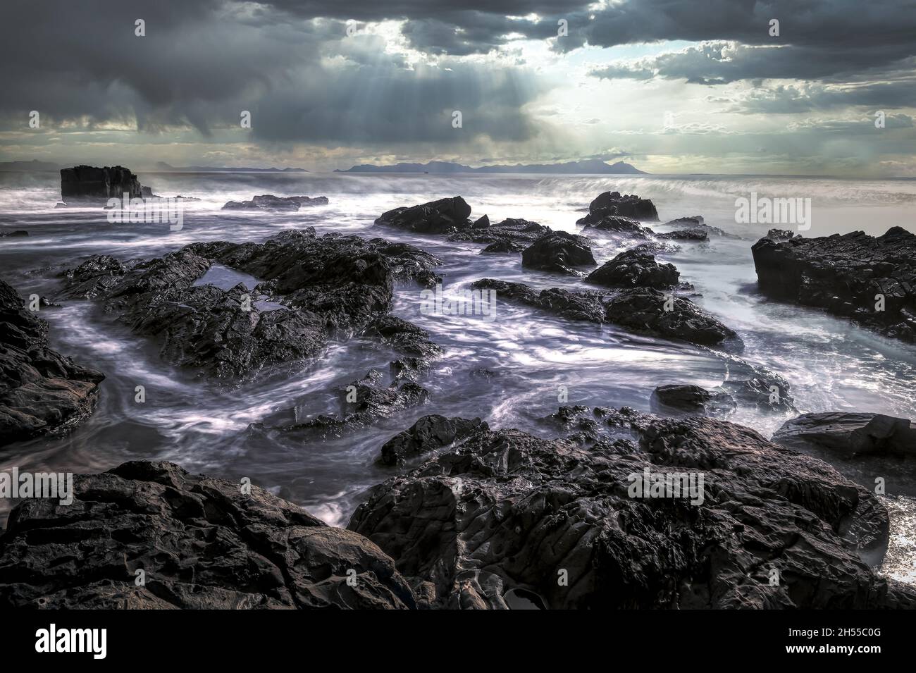 South Africa - Sea, Rocks and Clouds - Seascape close to Klippies Bay ...