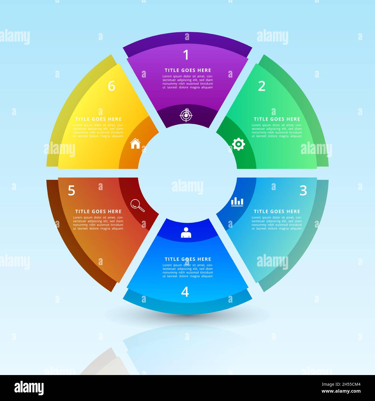 Round Chart Infographics. Modern Design Template Stock Vector Image ...