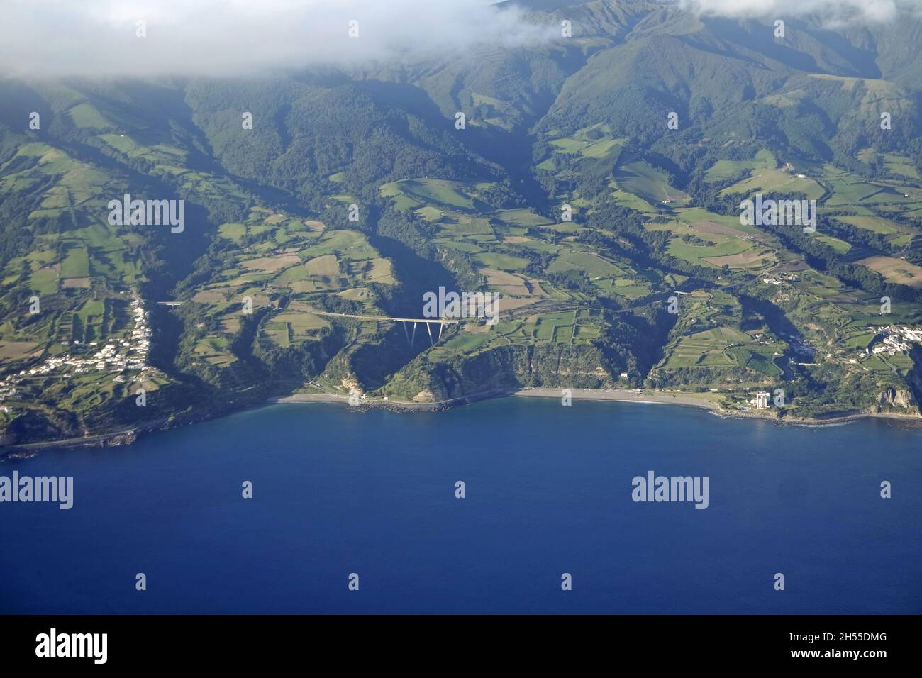 aerial from azores island sao miguel Stock Photo - Alamy