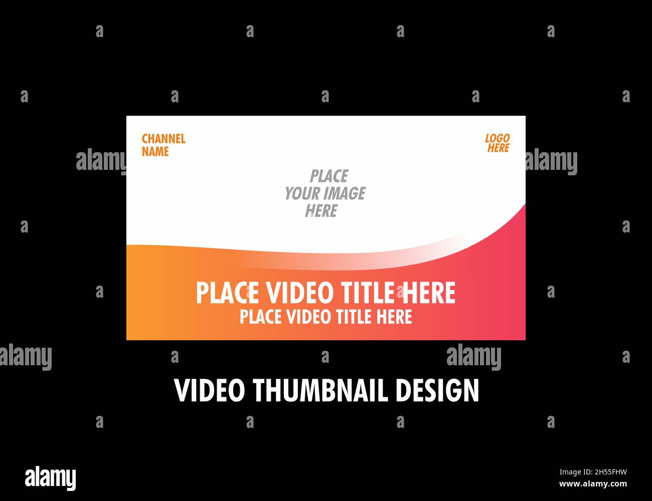 colorful and unique video thumbnail design Stock Vector Image & Art - Alamy
