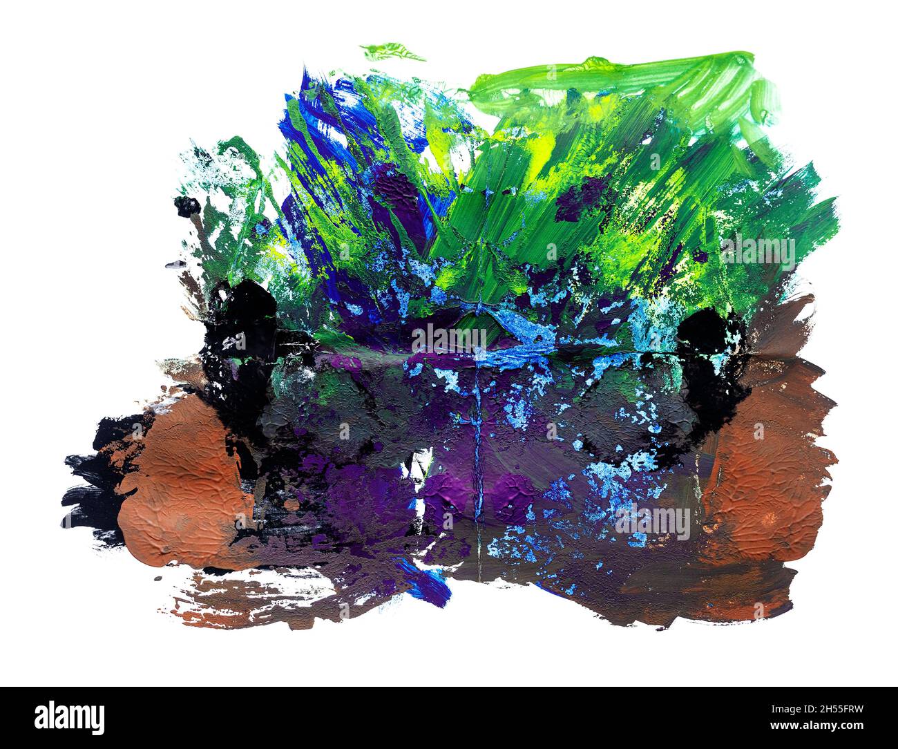 colorful dried mix of tempera paints on white background close up Stock ...