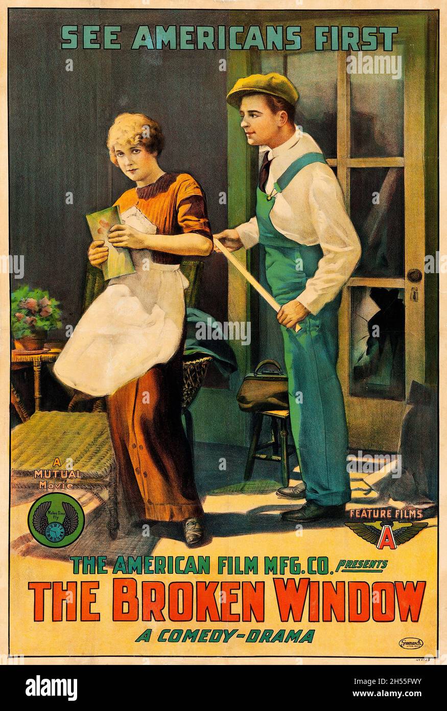 The Broken Window (Mutual, 1915) movie poster - Antique / old movie ...