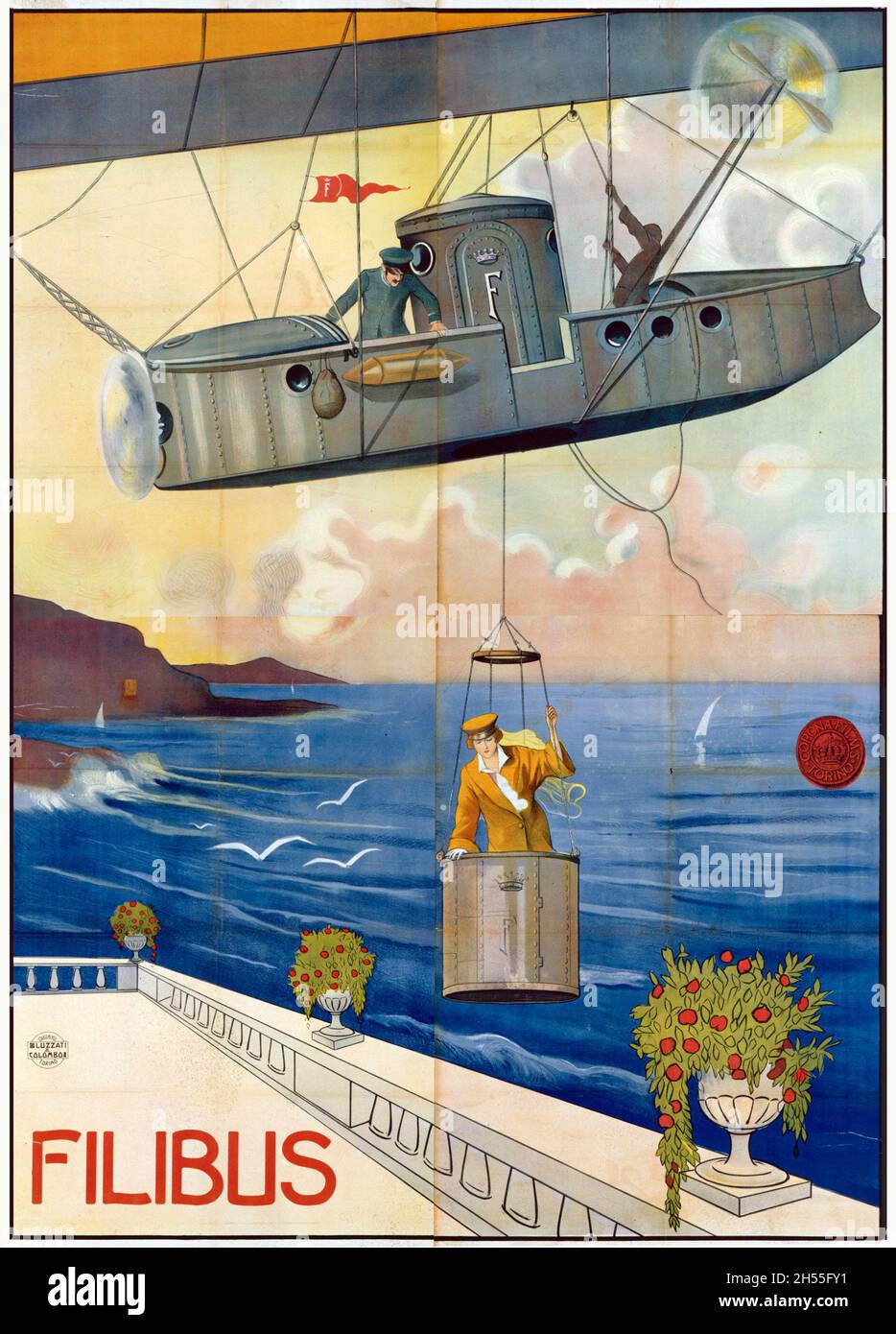 Vintage movie poster for the 1915 film Filibus (Corona Films, Italy ...