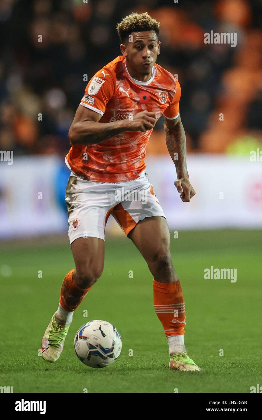 Jordan Gabriel #4 of Blackpool during the game Stock Photo - Alamy