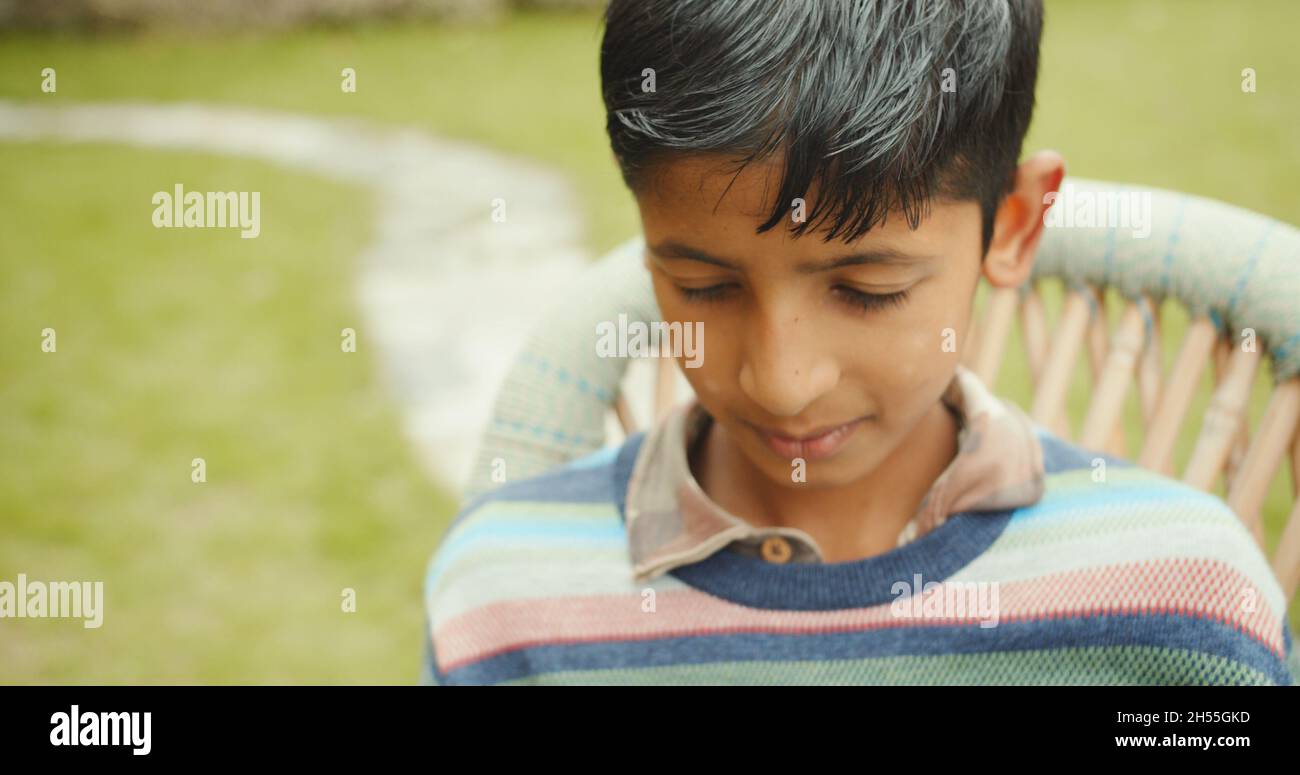 Sad asian boy black hair hi-res stock photography and images - Alamy