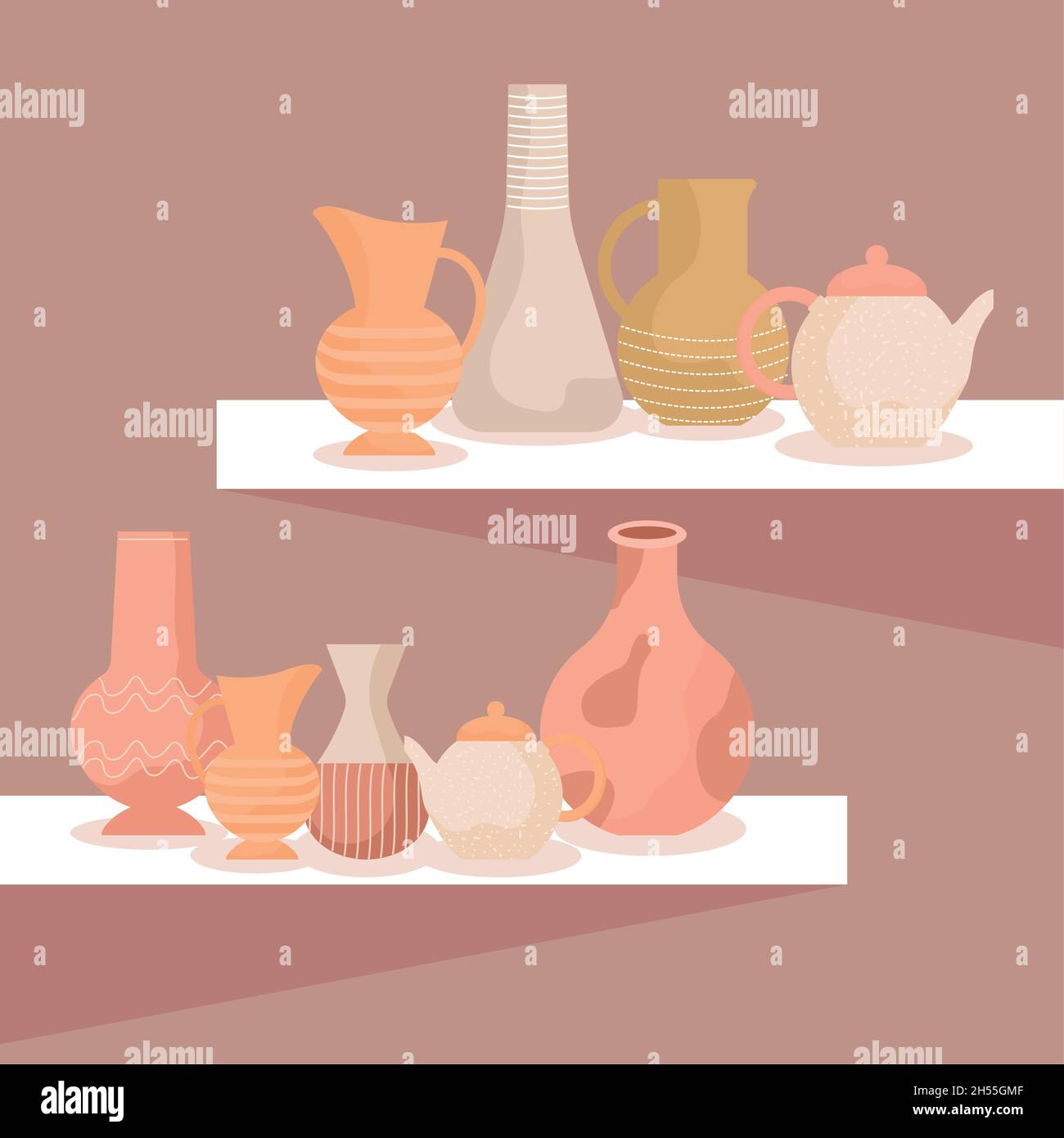 pottery jars design Stock Vector Image & Art - Alamy