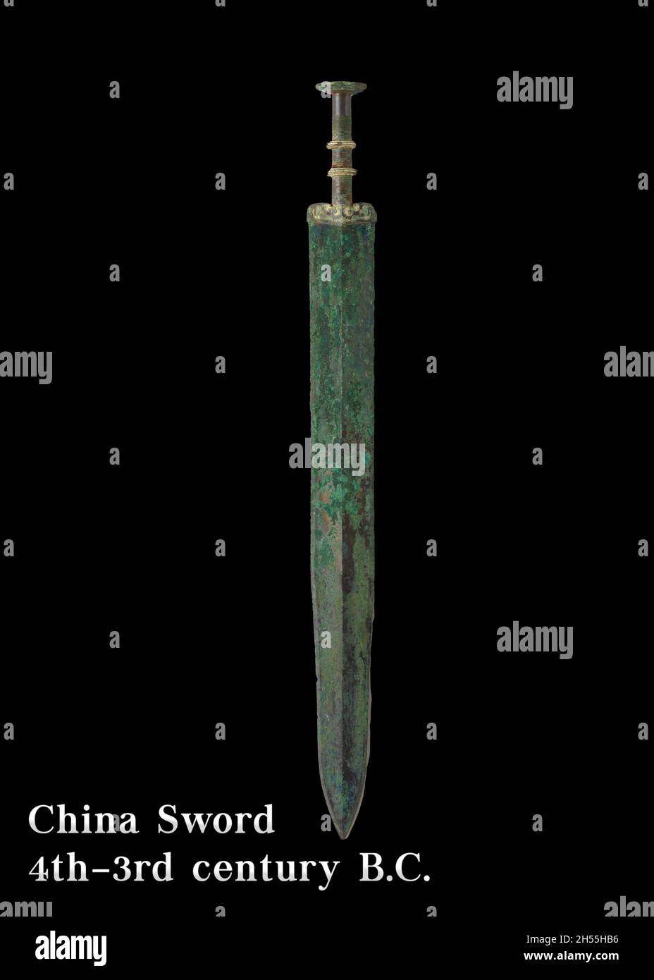 Antique vintage sword isolated on black background Stock Photo - Alamy