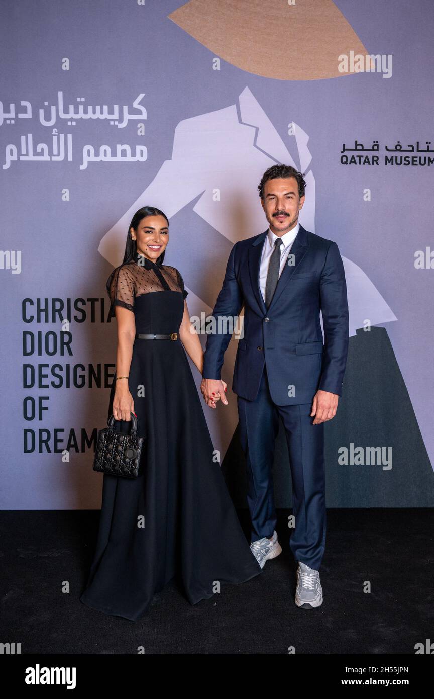 Syrian actor Bassel Khaiat and wife Nahed Zedan arrive to â Dior ...