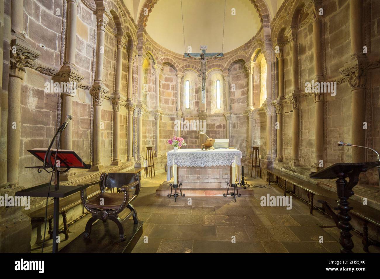 A church of San Juan de Amandi, Villaviciosa, Asturias. view of the ...