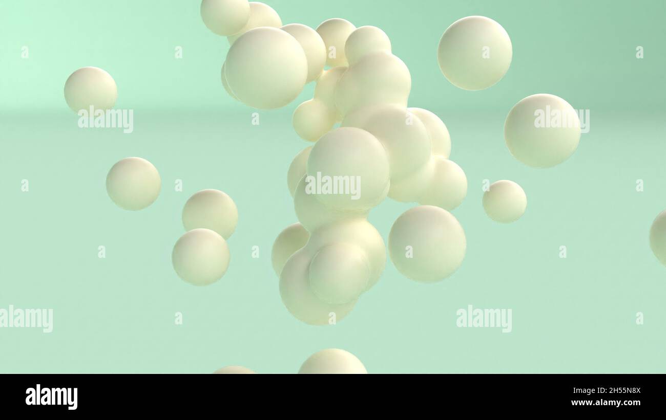 Soft metaballs birth and flow Subsurface scattering material molten ...