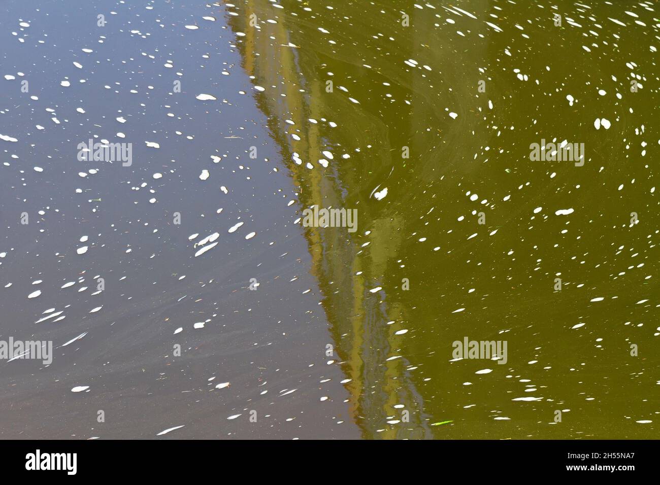 Surface of water under bridge Stock Photo - Alamy