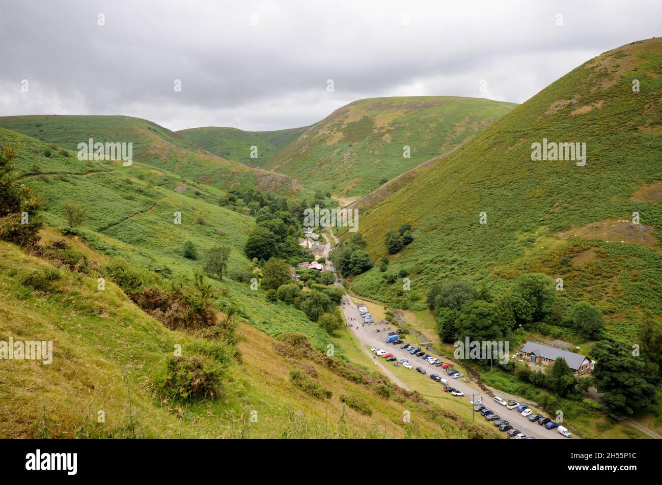 Looking down on Carding Mill Valley on The Long Mynd, Church Stretton ...