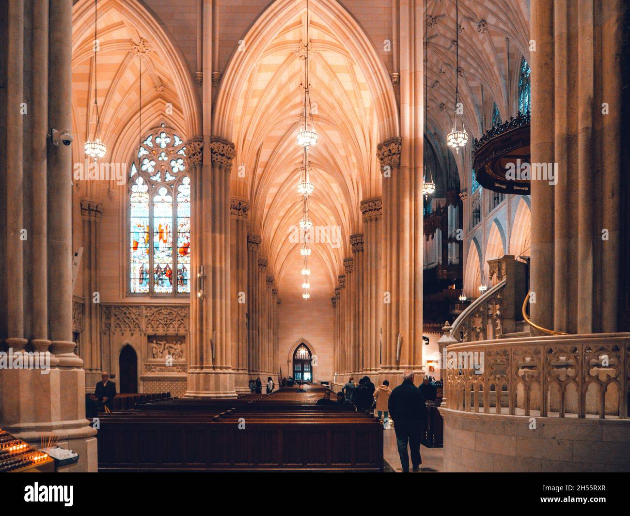 Old catholic church lights hi-res stock photography and images - Alamy