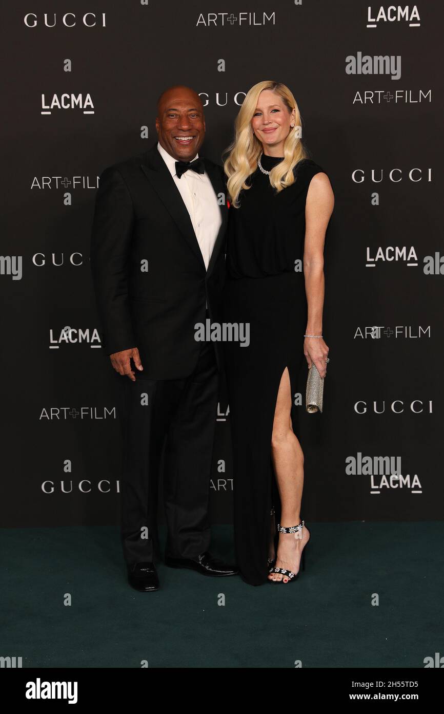 Byron Allen and Jennifer Lucas arrive at the 2021 LACMA Art + Film Gala ...