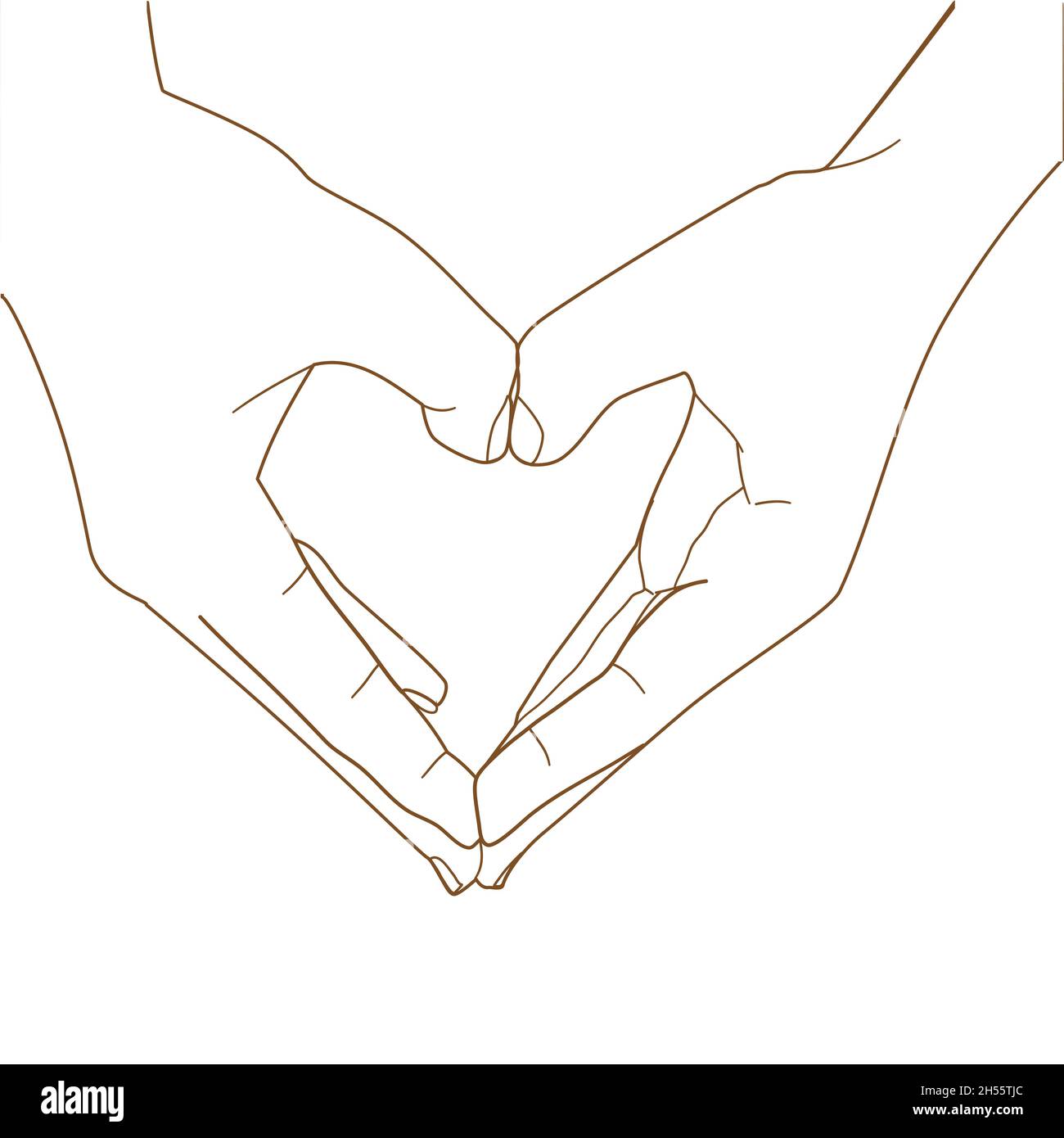 Two hands one human Stock Vector Images - Alamy