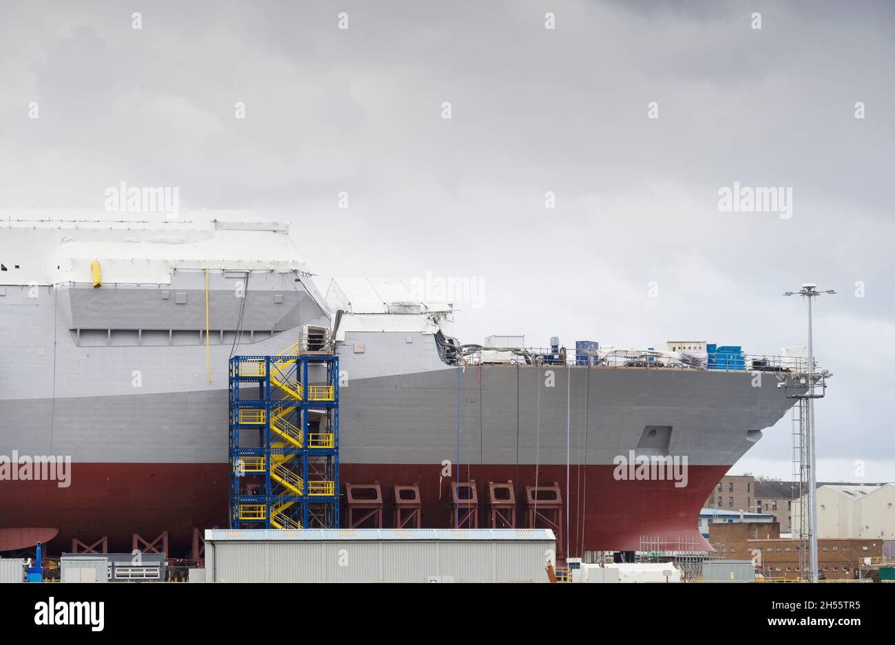 At shipbuilding yard on the river clyde in greenock hi-res stock ...