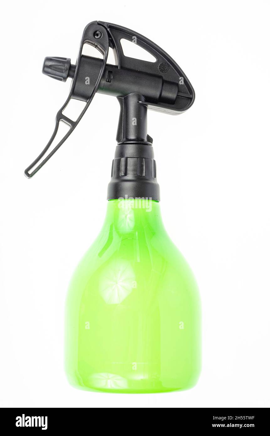Green garden hand plant sprayer isolated on white background. Disease ...