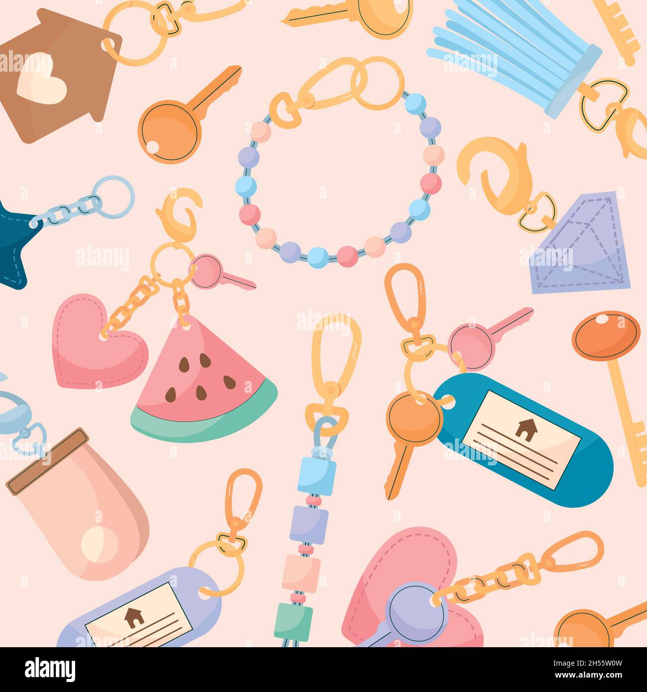background of differents keychain Stock Vector Image & Art - Alamy