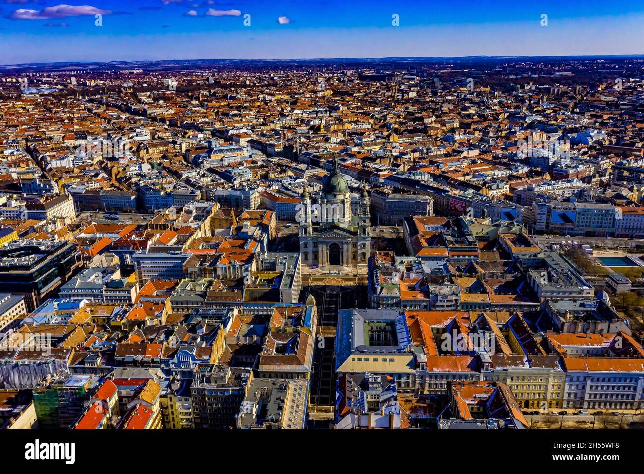 Budapest Aerial View | Luftbilder von Budapest in Ungarn Stock Photo ...
