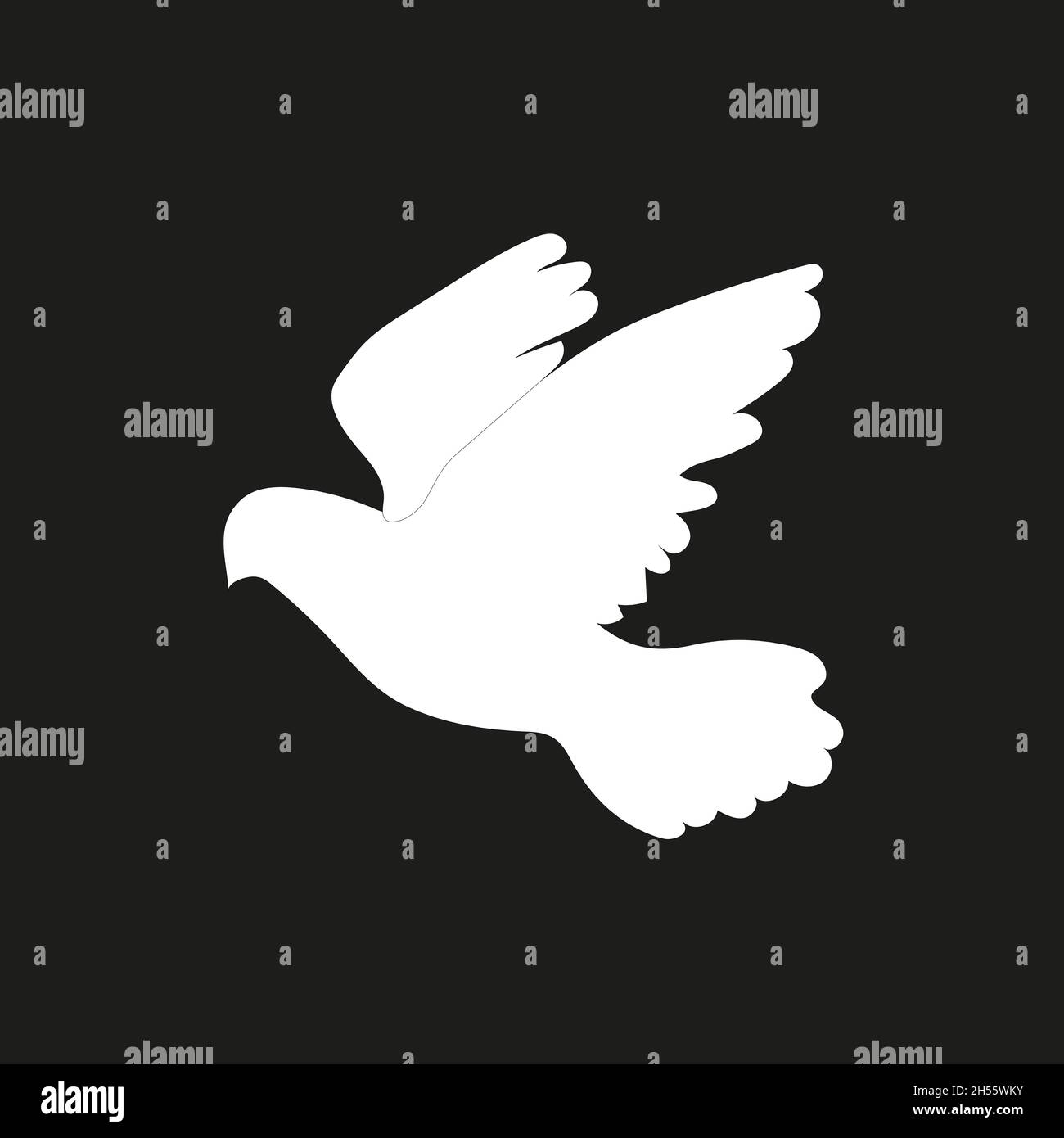 Christian dove on the black background Stock Vector Image & Art - Alamy