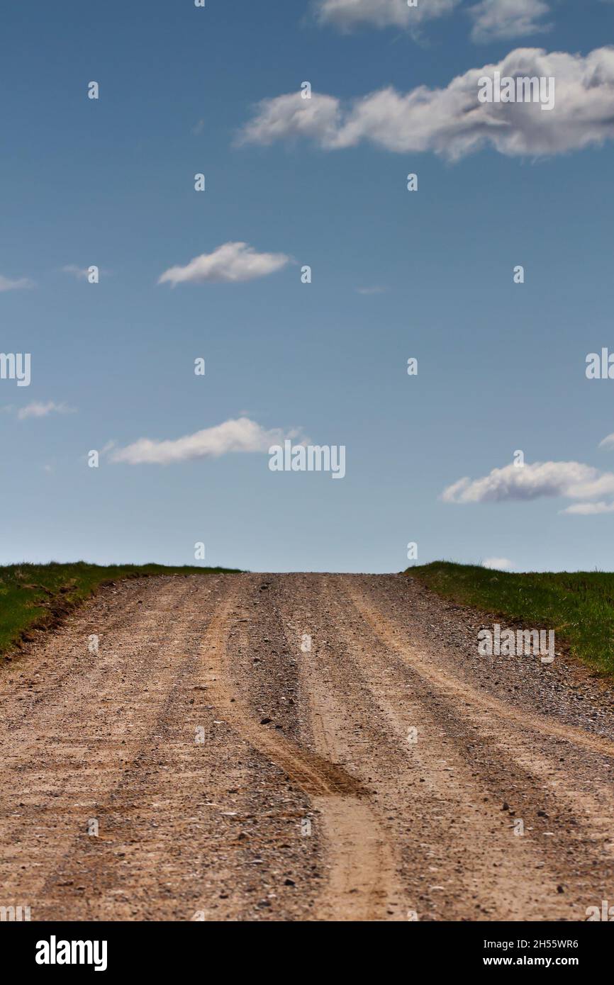 Gravel road on the hill Stock Photo - Alamy