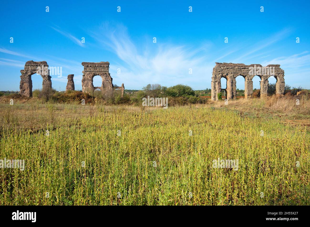 Ruins of Aqueduct Claudio-Anio Novus, Park of Aqueducts (Parco degli ...