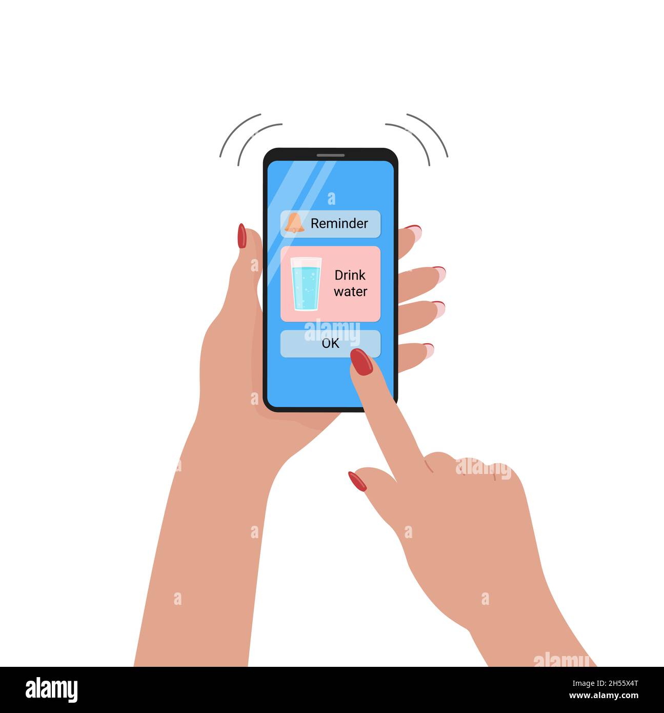 Woman drinking pure water Stock Vector Images - Alamy