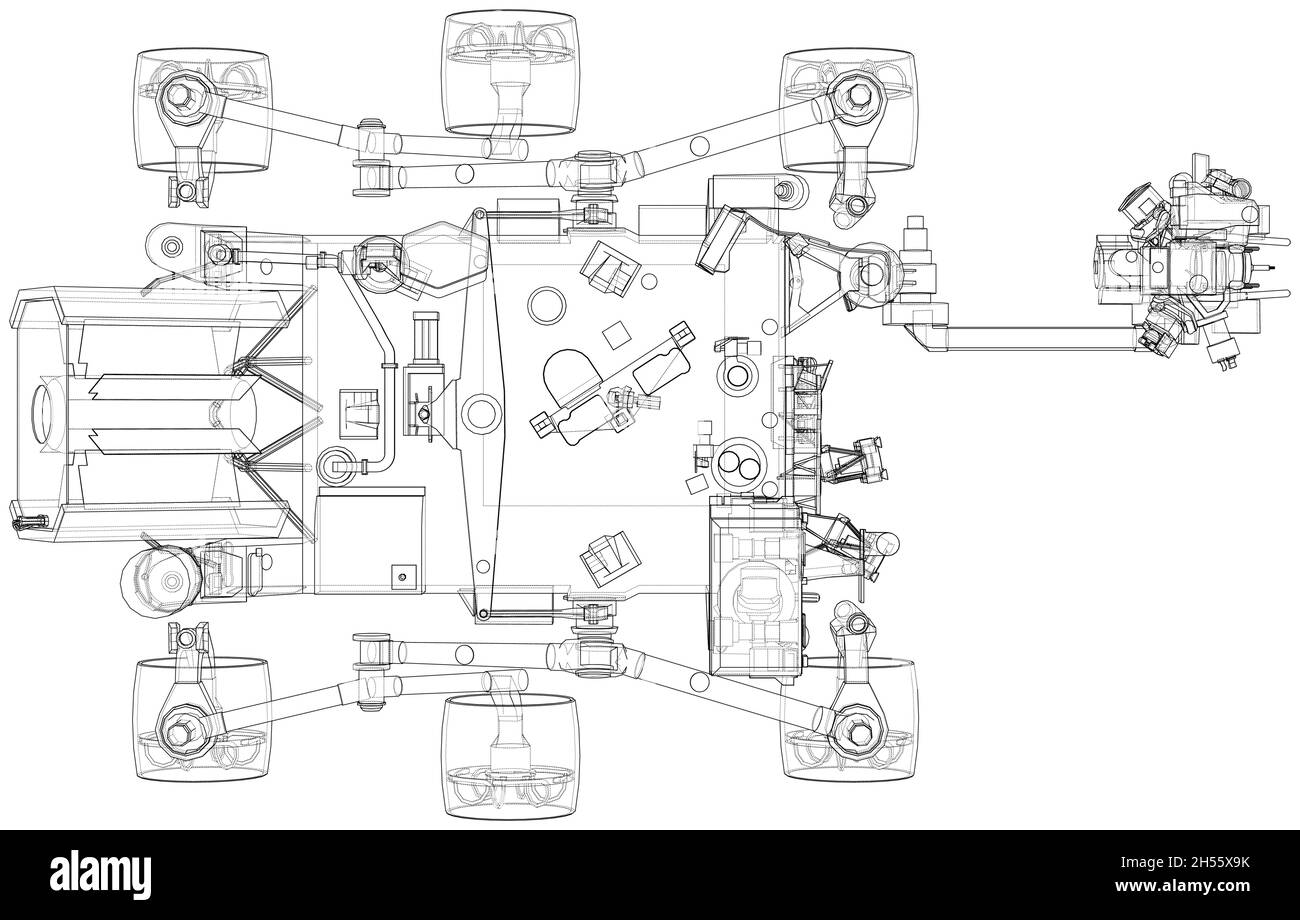 Mars Rover. Vector rendering of 3d Stock Vector Image & Art - Alamy