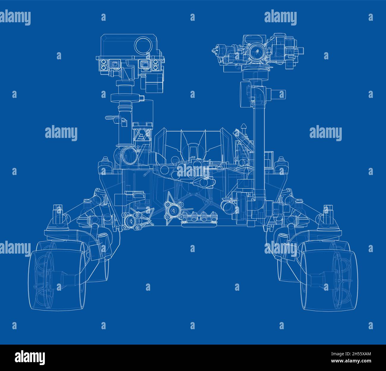 Mars Rover. Vector rendering of 3d Stock Vector Image & Art - Alamy