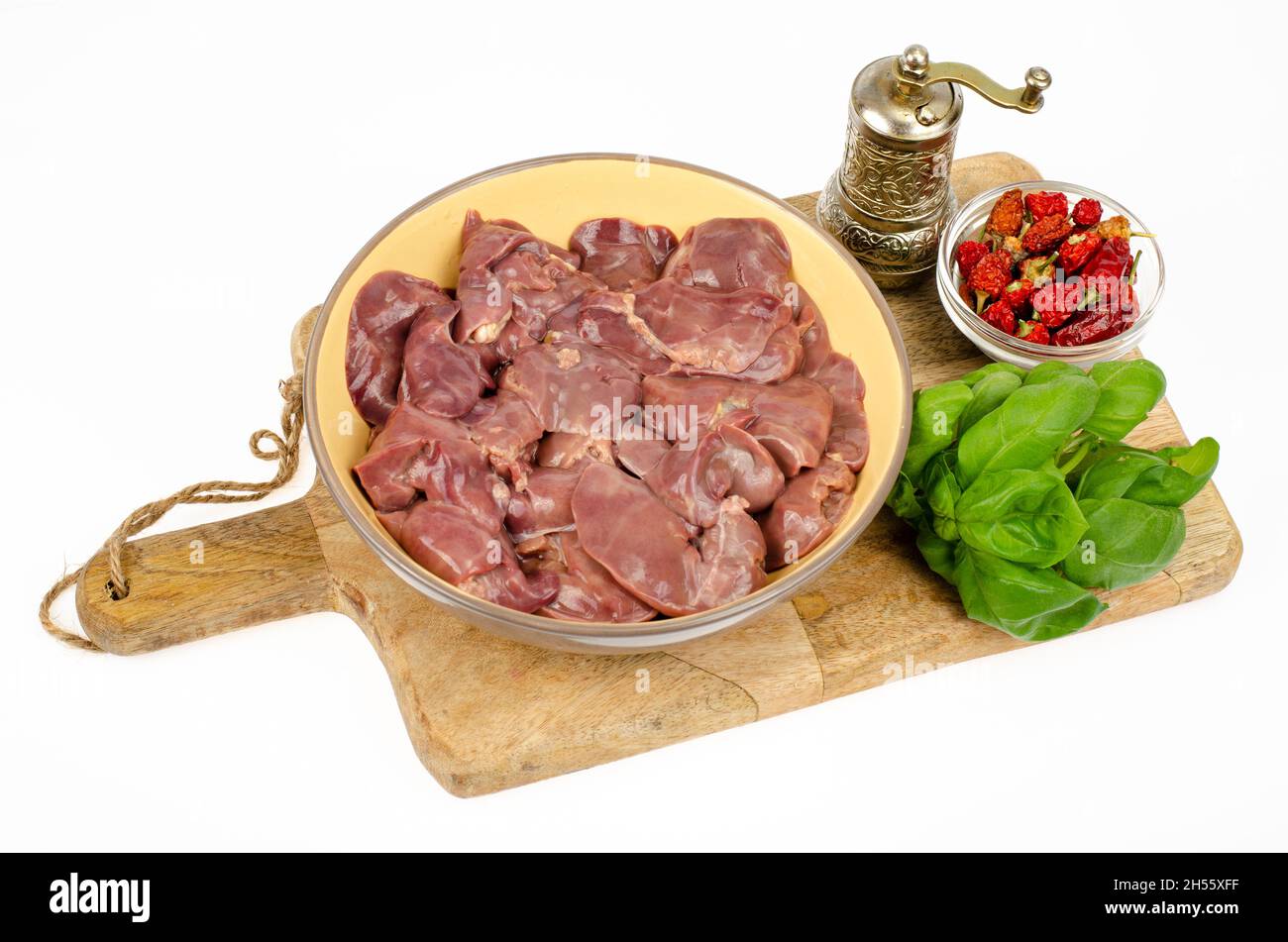 Raw chicken liver for cooking. Studio Photo Stock Photo - Alamy