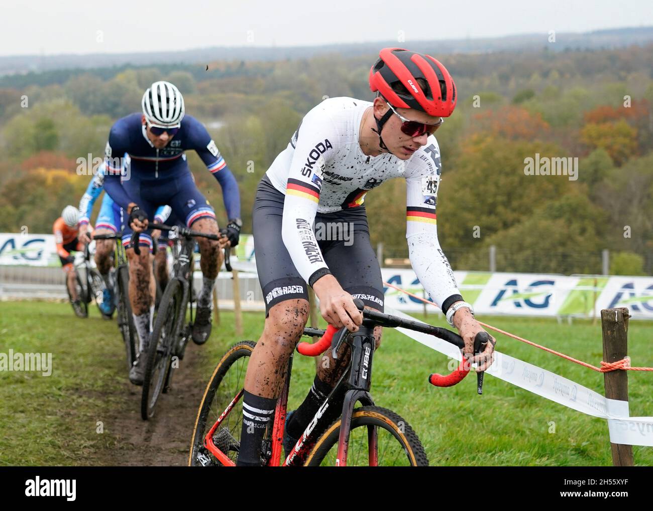 Tom Lindner (GER) in action during the mens u23 race at the European ...