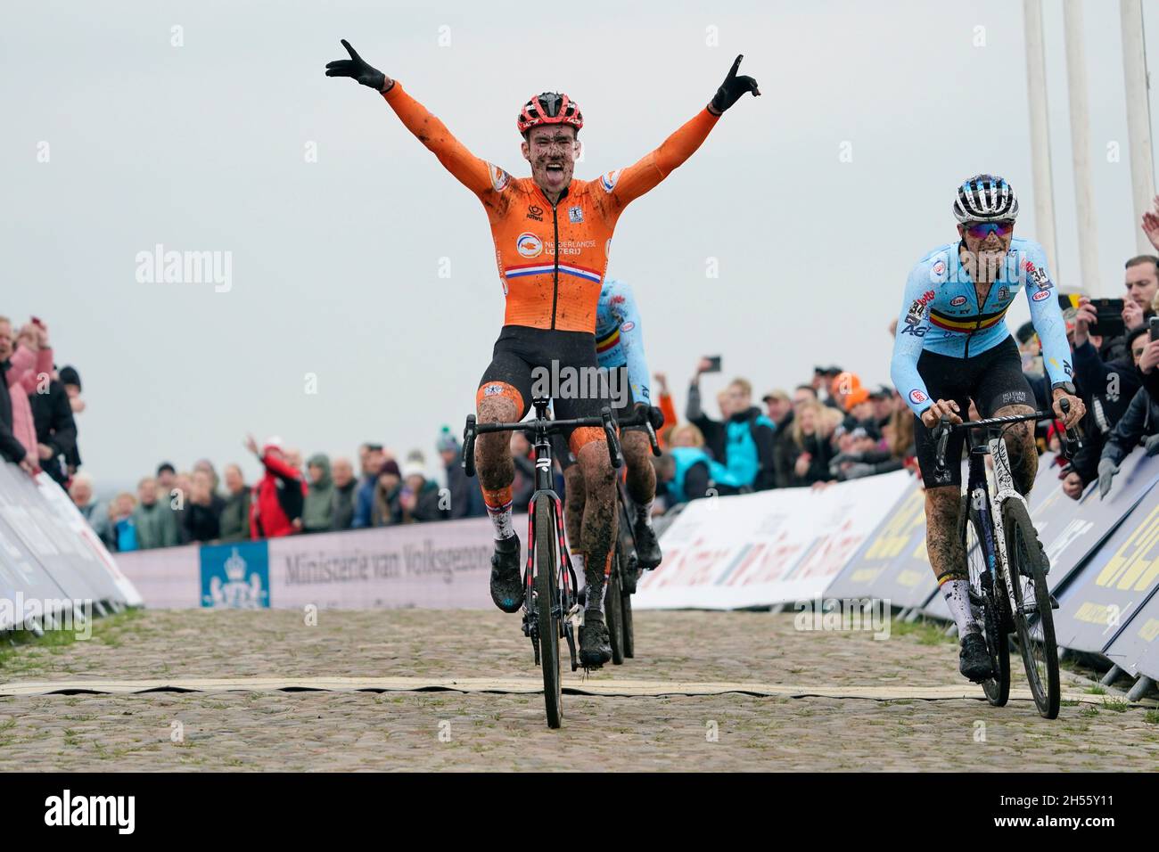 Ryan Kamp (NED) is gold medallist during the mens u23 race at the ...