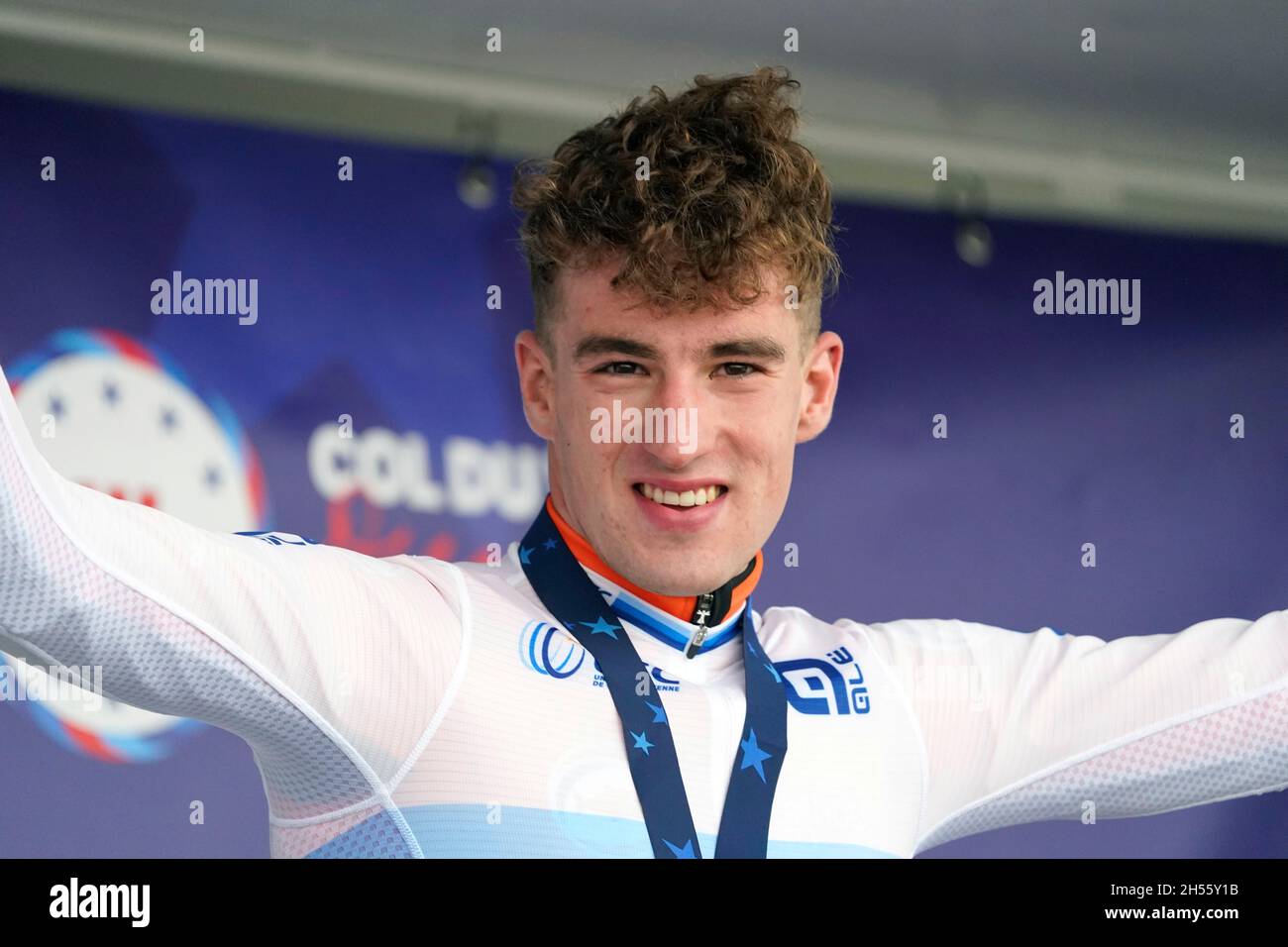 Ryan Kamp (NED) is gold medallist during the mens u23 race at the ...